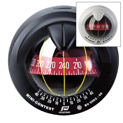 PLASTIMO–Mini Contest Sailboat Bulkhead-Mount Compasses (Black)-109538 ...
